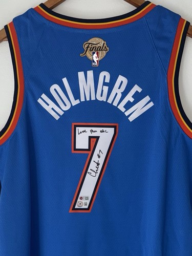 Chet Holmgren Signed "Love You OKC" Thunder 2025 NBA FINALS Jersey BAS ...