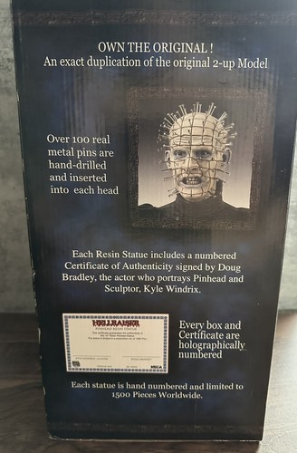 Hellraiser Pinhead Statue 15” Tall Ltd Ed 1500 NECA w Signed COA Doug ...