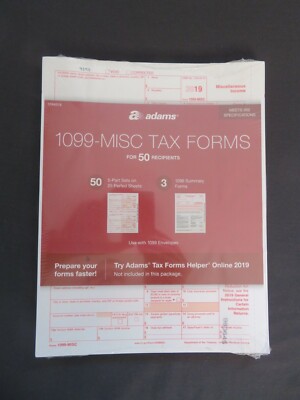 2019 Adams 1099-Misc Tax Forms 50 5-Part Sets, 3 1096 Summary Forms | eBay