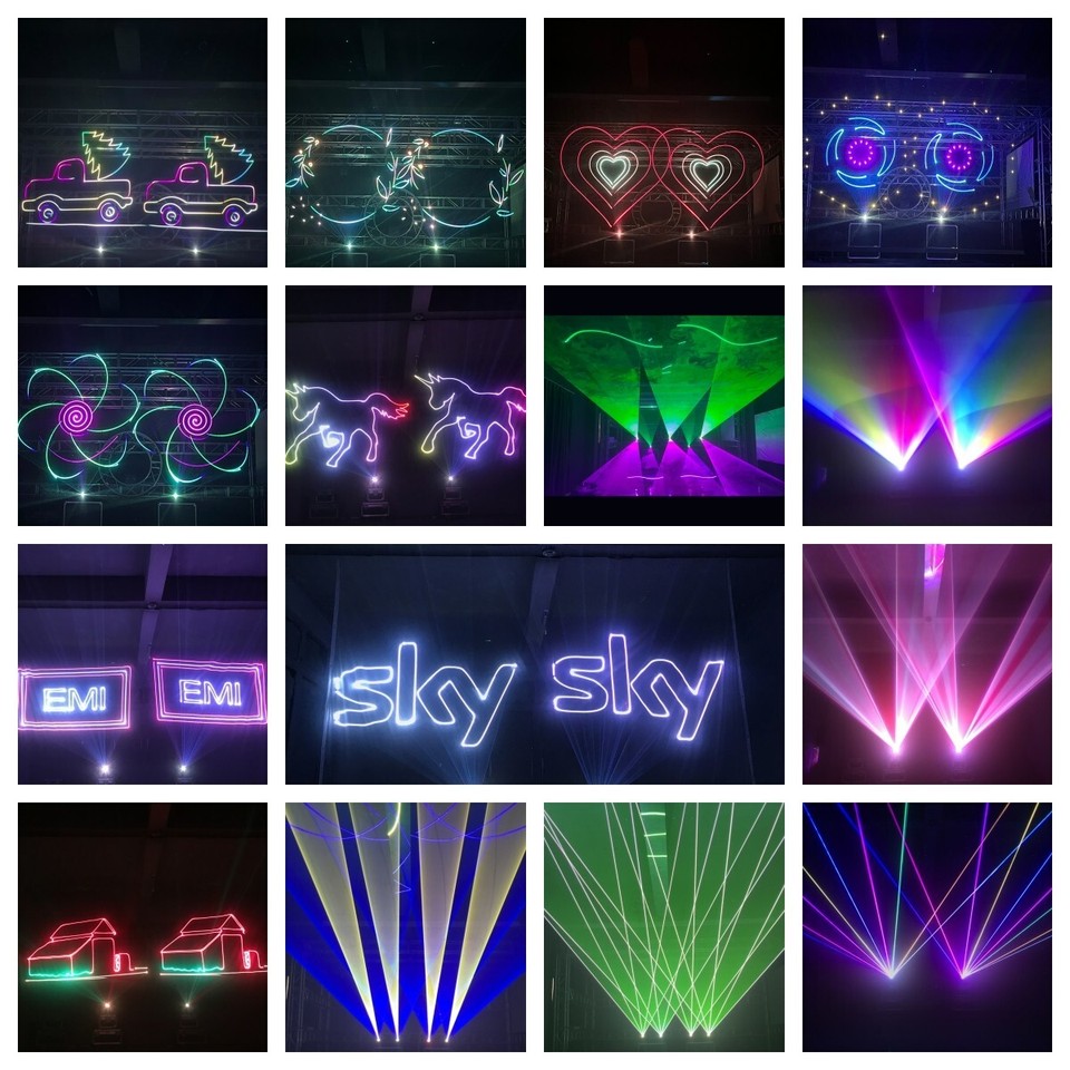 6W RGB Fullcolor Animation Laser Light Projector Stage Effect Beam ...