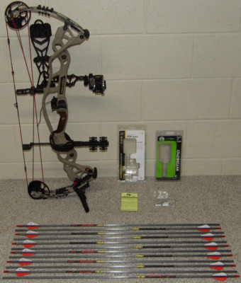 Custom, Loaded, LEFT Handed Hoyt Carbon Defiant Bow Package=26-28, 50/ ...