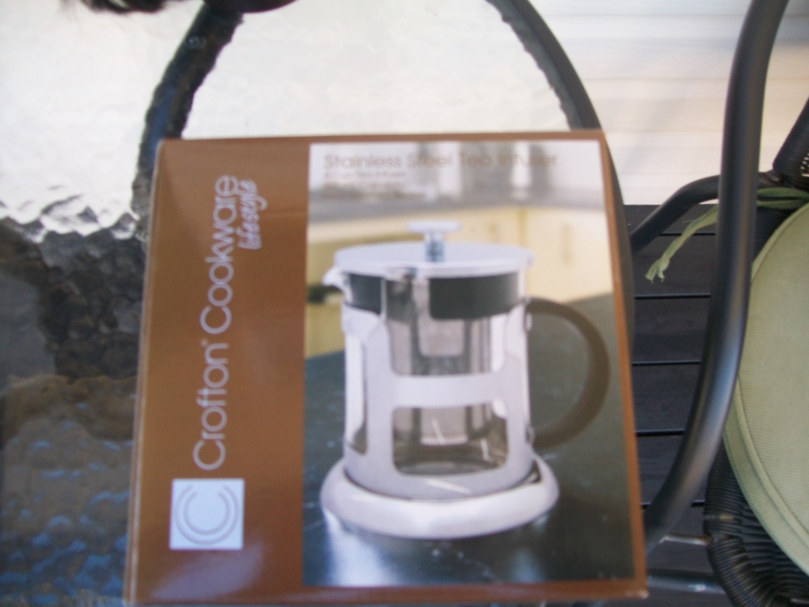 NEW crofton CEYLON GLASS TEAPOT Stainless Steel Infuser Tea Pot 4 CUP ...