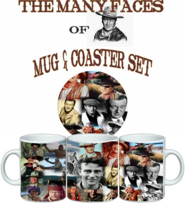 Wrap Around Print John Wayne 11oz Novelty Ceramic Mug Gift Boxed with ...