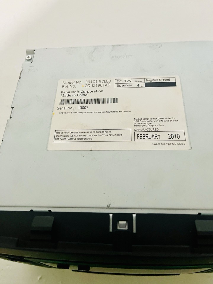 🔥Vintage Oversized Panasonic Car Cd Player Receiver - Model 39101-57LOO ...