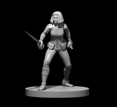Human Female Rogue V5 28mm Scale DND D&D Tabletop Miniature | eBay