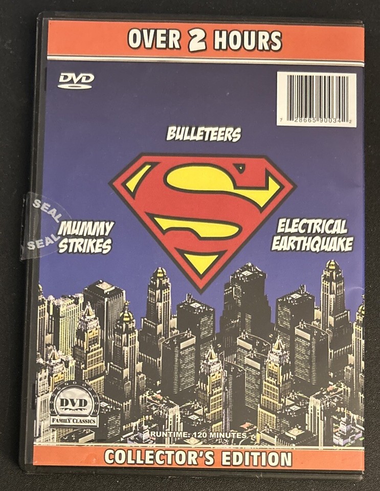 Superman & Cartoon Treasures DVD Mummy Strikes Bulleteers Electrical ...