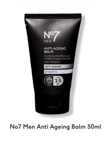 No7 Men Anti Ageing Cream Balm 50ml with 5* UVA + SPF 15 (Hypo ...