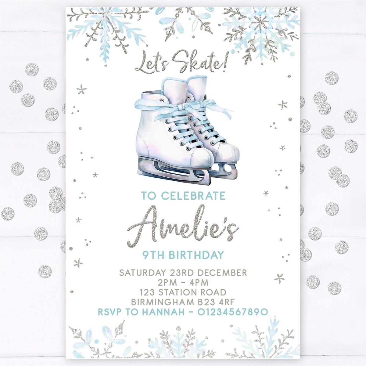 Ice Skating Party Invatation Birthday Parties At Alpine Ice Alpine