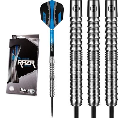 Harrows RAZR Straight 90% Tungsten Darts - 25g 28g 30g - Razor Shark ...