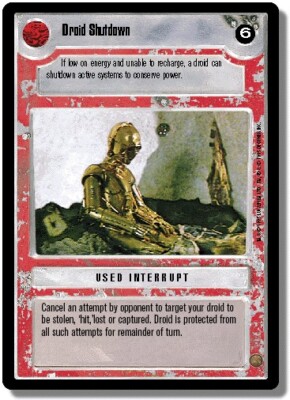 SWCCG: Droid Shutdown [Ungraded] Premiere SW Star Wars CCG Decipher | eBay