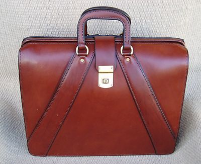 Handmade Valise Style Leather Briefcase | eBay