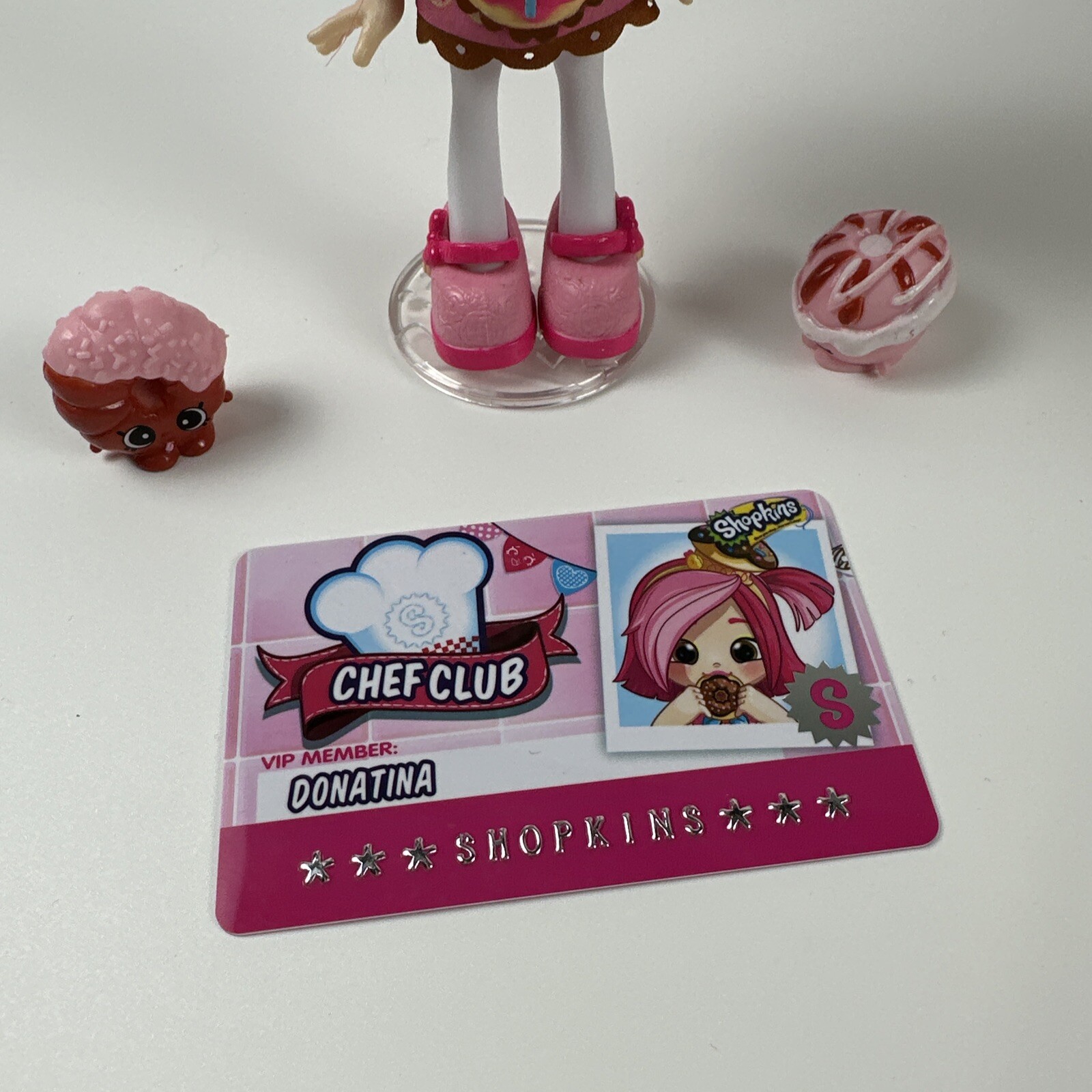 Shopkins Shoppies 2016 Chef Club Donatina Doll 6” Excellent VIP Card | eBay