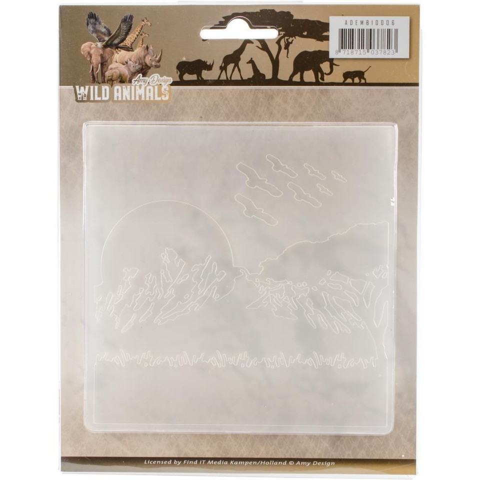 Wild Sunset Mountain Background Embossing Folder Find It Trading ...