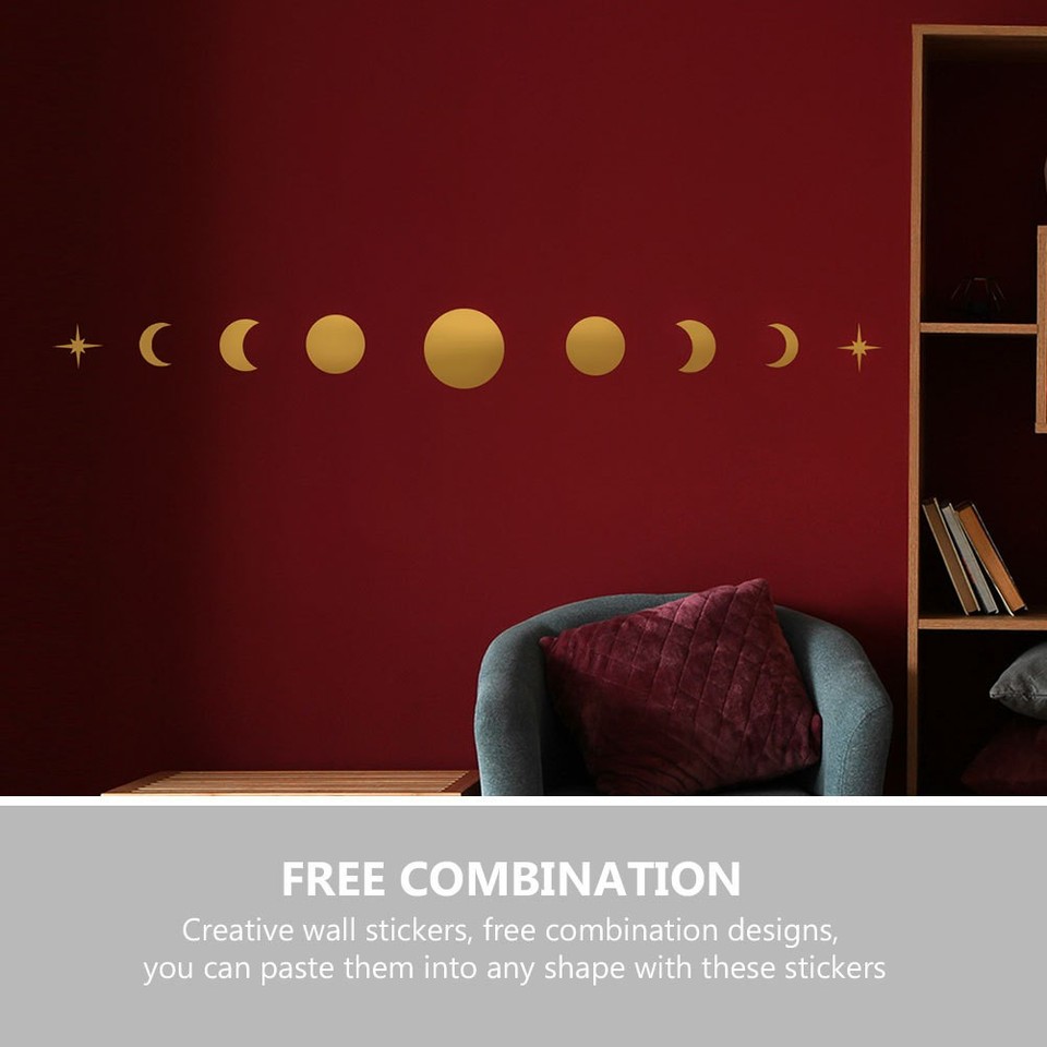 Adhesive Wall Decals Moon Phase Decorations Self-adhesive Stickers ...