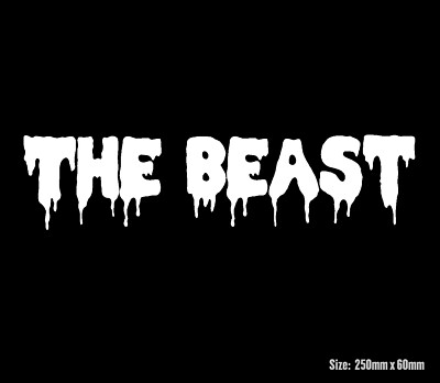 THE BEAST Vinyl Decal Sticker 4x4 Funny Ranger DMAX Jimny Patrol ...