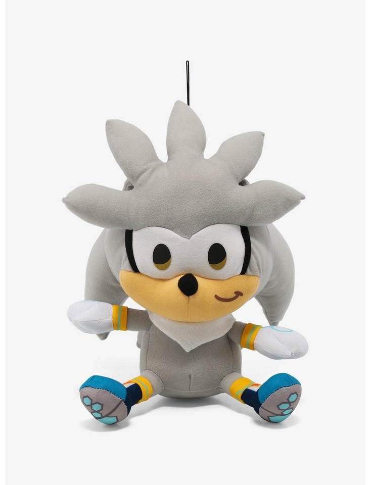 Sonic The Hedgehog Chibi Silver Sitting Pose Plush Doll Sega Licensed ...