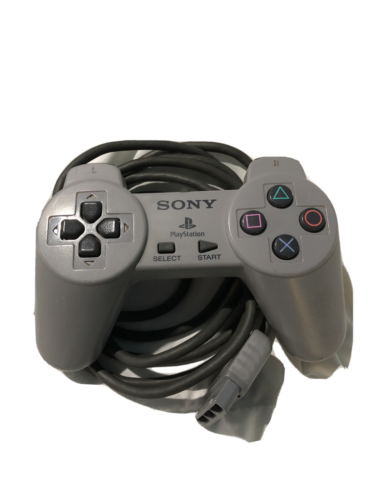 Official Sony PlayStation 1 PS1 Dual Shock Analog Gray OEM Controller ...