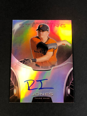 Ryder Jones Giants Signed 2013 Bowman Sterling AUTO Refractor Card # ...