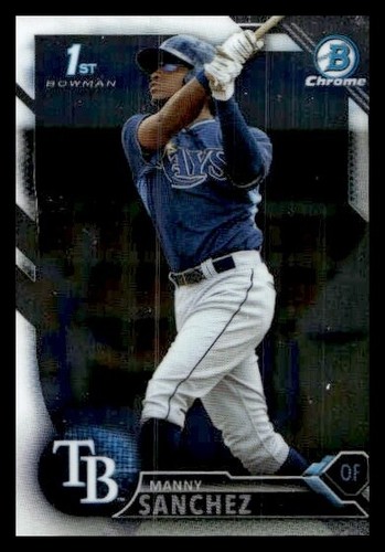 2016 Bowman Chrome Prospects #BCP28 Manny Sanchez Tampa Bay Rays ...