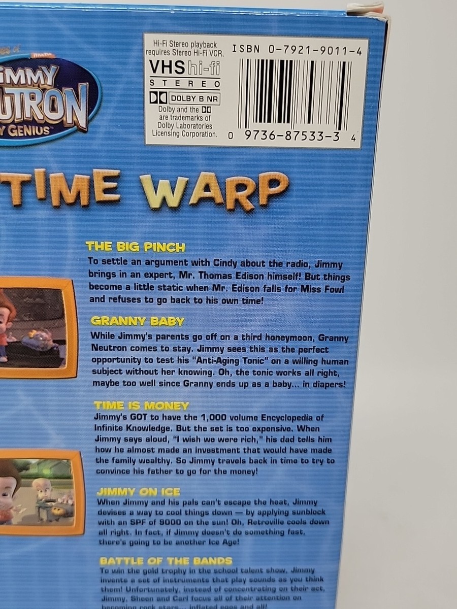 Jimmy Neutron, La Distorsion Temporelle Vhs The Adventures Of Jimmy