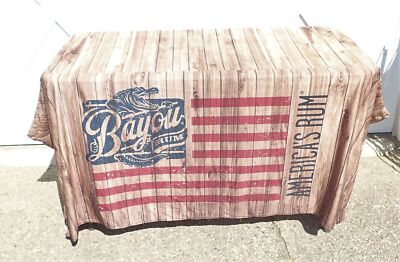 Bayou Rum American Flag Draped Table Cover Advertising 6ft | eBay