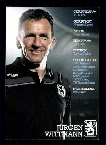 Jürgen Wittmann Autogrammkarte TSV 1860 München 2011-12 Original ...