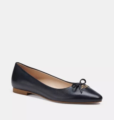 Coach Women’s Annabel Leather Ballet. Size 10B NIB C2911 Color Black | eBay