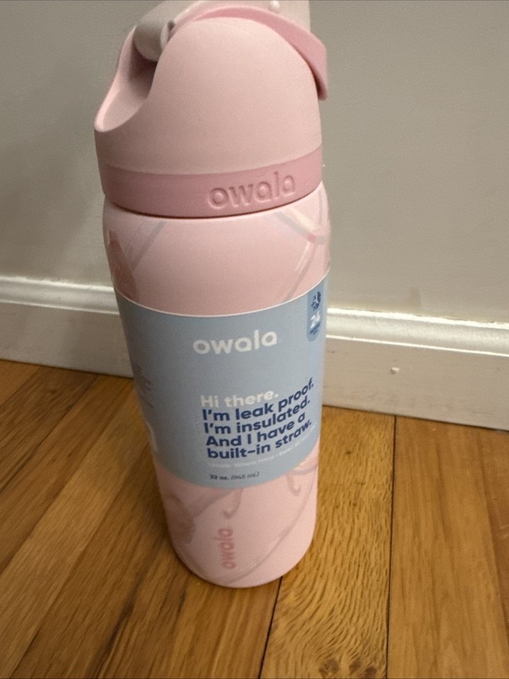 Owala Sugar Plum Fairy NEW 32 Oz FreeSip Water Bottle Holiday Edition Pink Bows | eBay