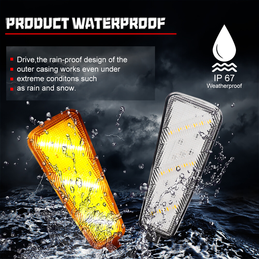 For Chevy HHR Clear Amber LED Front Side Marker Lights 06-11 LH & RH ...