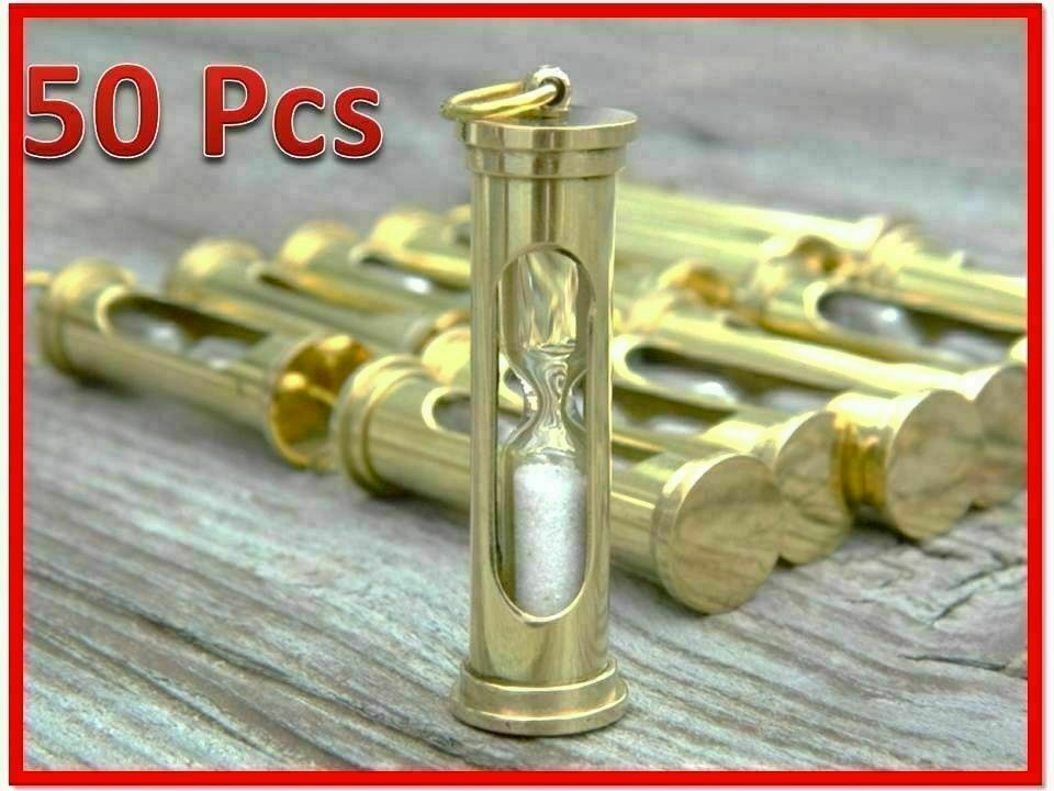 Lot of 50 PECS Brass Handmade Nautical Style Sand Timer Hour Glass ...