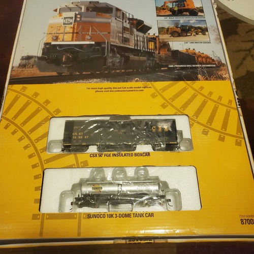 Diecast Masters 87001 Caterpillar Progress Rail HO Scale Train Set Open ...