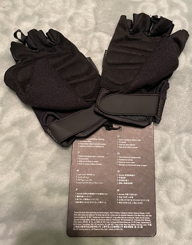 Adidas Aeroready Adjustable Essential Women's Gloves Black/Pink Size ...