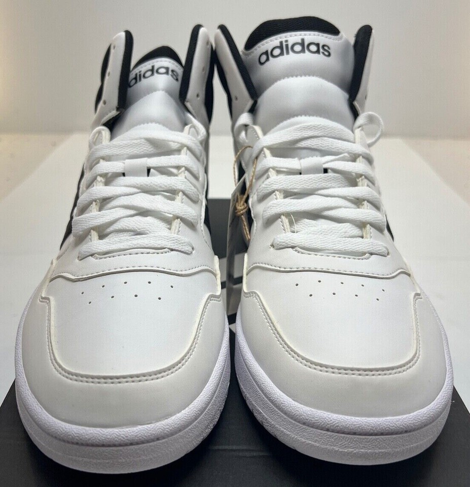Adidas Men's Hoops 3.0 Mid Basketball Shoes GW3019 White Black NWD Free ...