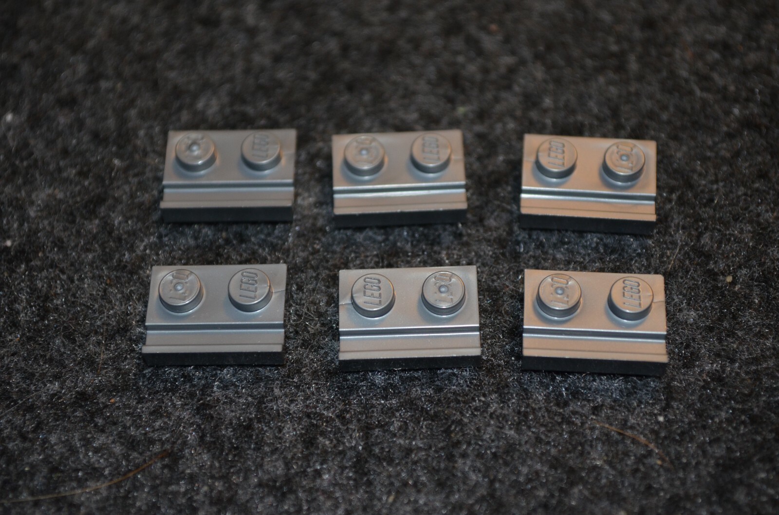 (6) 1x2 Medium SILVER Plate w/ Rail / Slide Bricks ~ Lego ~ NEW ~ | eBay