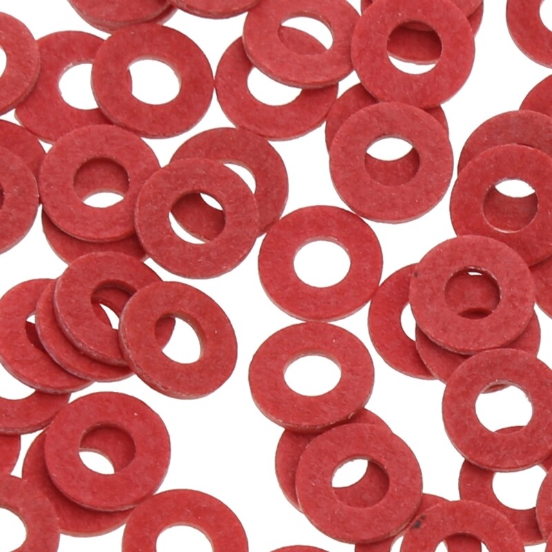 100pcs Red Steel Paper Fiber Flat Washers Kit Insulation Washer ...