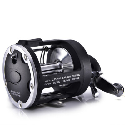 Trolling Fishing Reel Black Saltwater Sea Bait Casting Fish Reels Right ...