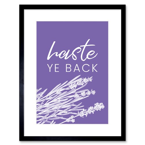 Scotland Flower Quote Haste ye Back Framed Wall Art Print 12x16 Inch | eBay