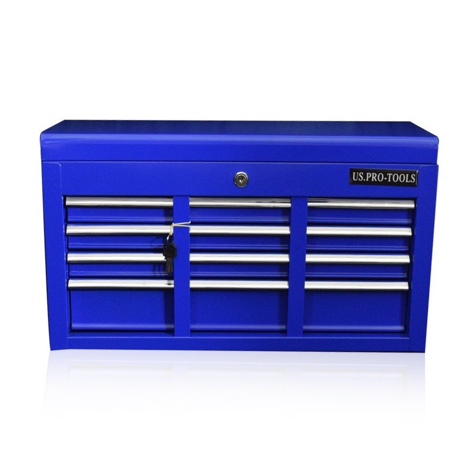 162 US PRO TOOLS BLUE MECHANICS 6 DRAWER TOOL STORAGE CHEST BOX CABINET ...
