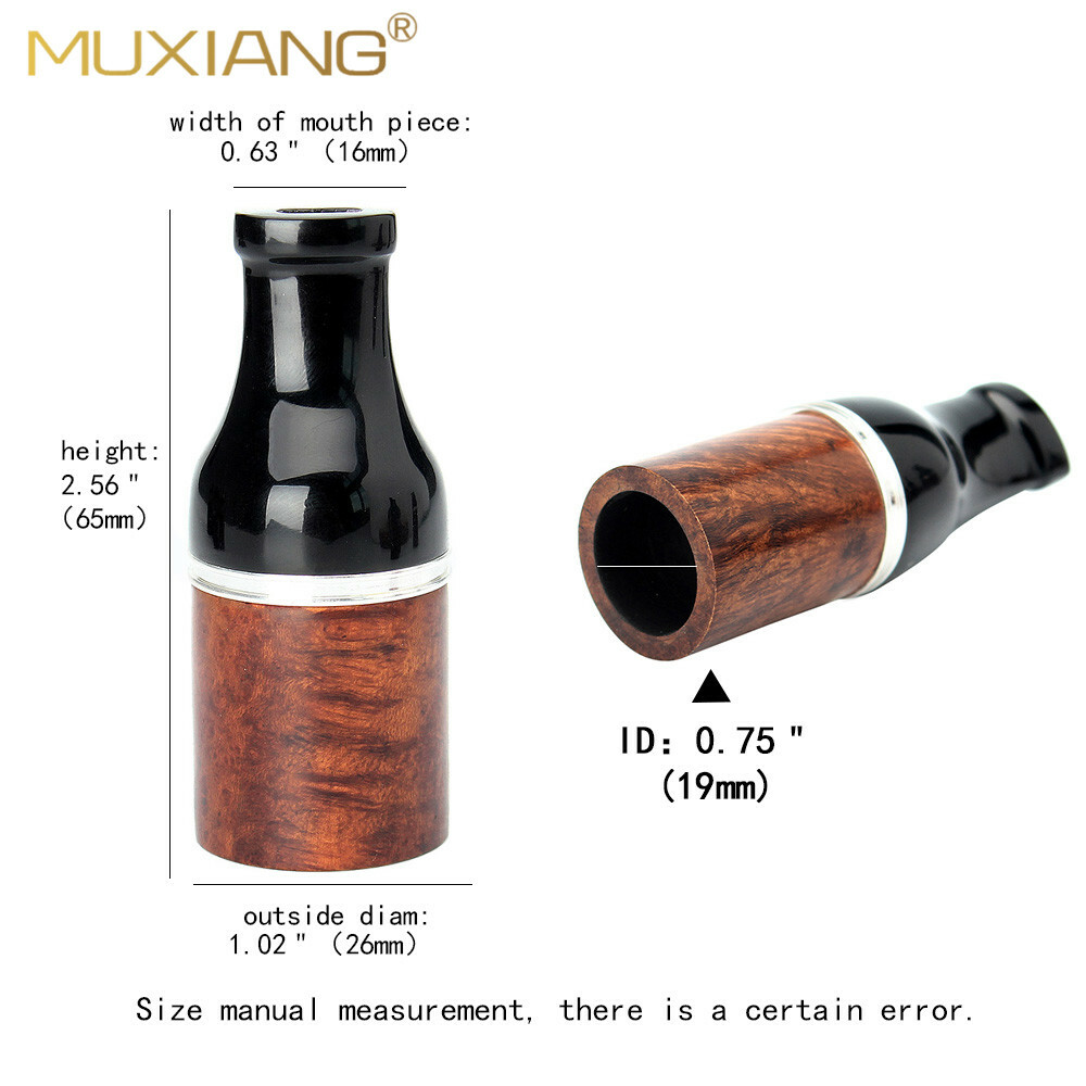 Briar Wood Cigar Holder Wooden Cigar Mouthpiece 48Ring Cigar ...