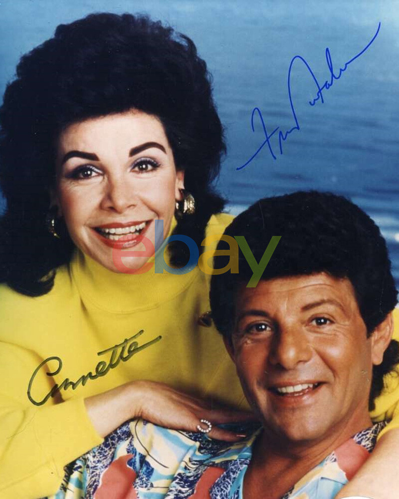 ANNETTE FUNICELLO FRANKIE AVALON Signed 8x10 Photo Autographed reprint ...