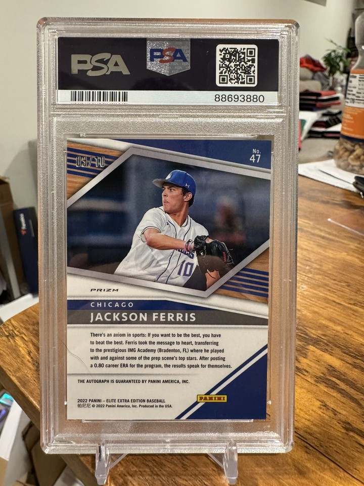 2022 Elite Extra Edition JACKSON FERRIS Gold Optic Prospect RC Auto ...