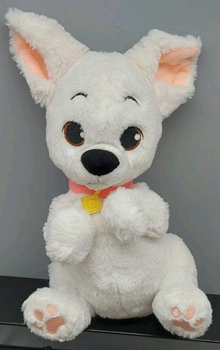 Disney Parks Babies Baby Bolt White Dog Puppy 10" Sitting Plush Stuffed ...