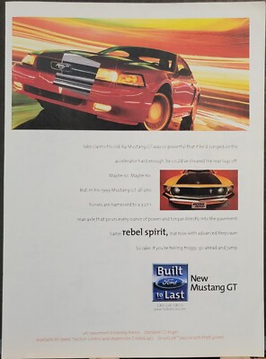 1999 Ford Mustang GT 260 HP Print Ad 1965 Mustang GT | eBay