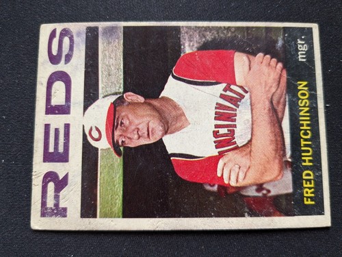 1964 Topps Baseball Card # 207 Fred Hutchinson - Cincinnati Reds (VG ...