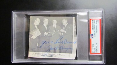 Jack Dempsey signed Cut with Photo PSA Certified Encapsulated | eBay