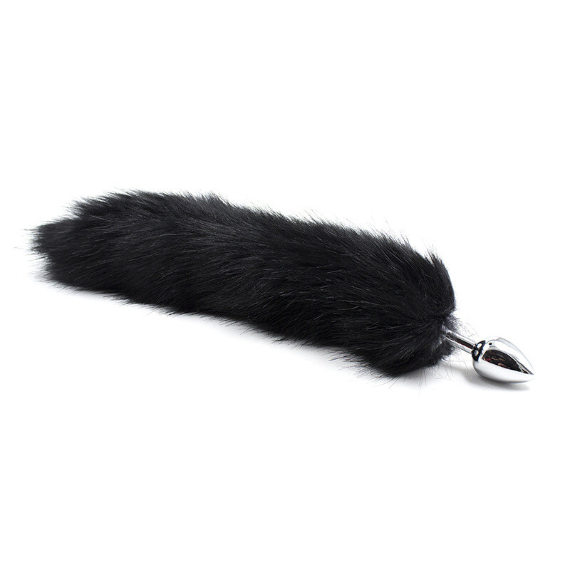 Furry Bunny/Fox Tail Cosplay Silicone/Metal Plug Role-Play BDSM Bondage ...