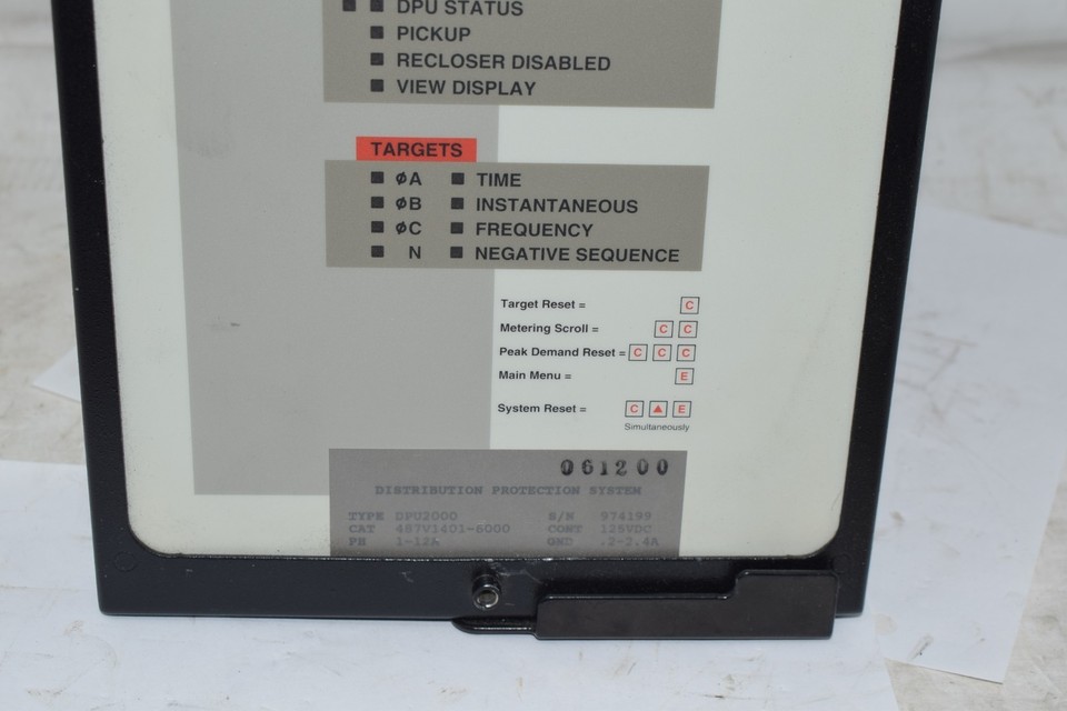 ABB DPU2000 Distribution Protection System DPU 2000 487V1401-6000 | eBay