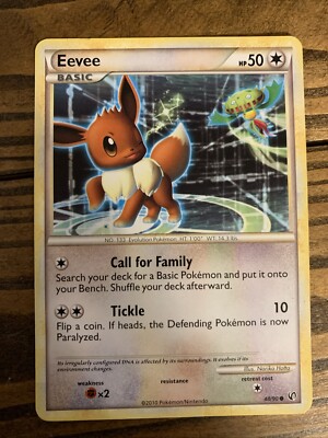 Eevee pokemon card Basic 48/90 | eBay