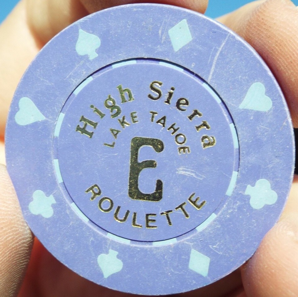 Vintage HIGH SIERRA Casino Roulette Chip Lake Tahoe NV Nevada - Purple ...