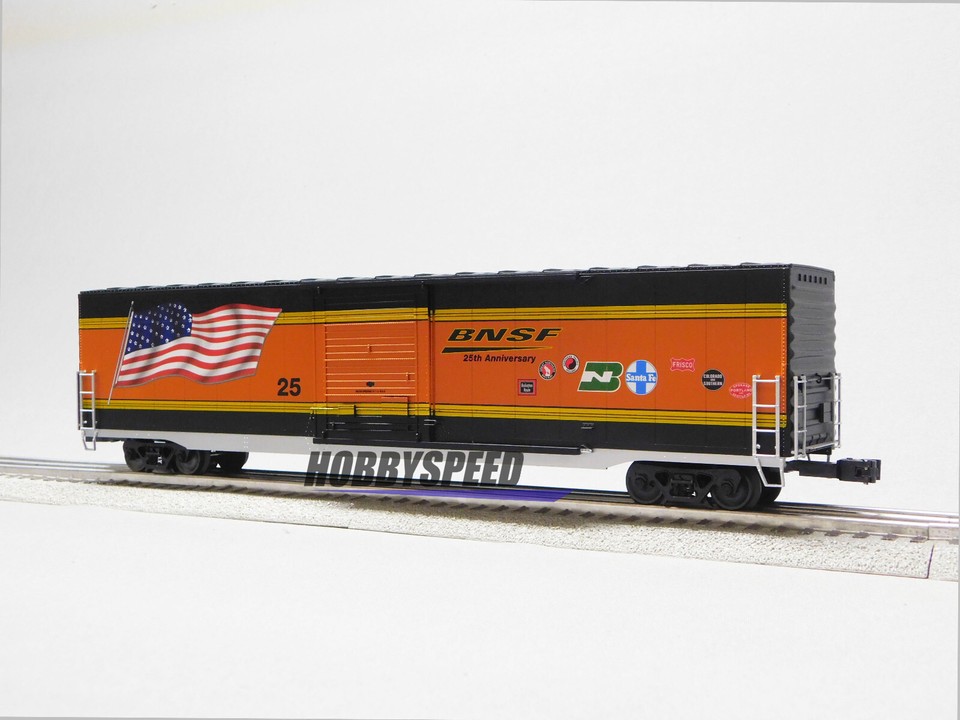 LIONEL BNSF 25th ANNIVERSARY ILLUMINATED FLAG BOXCAR #25 O GAUGE ...